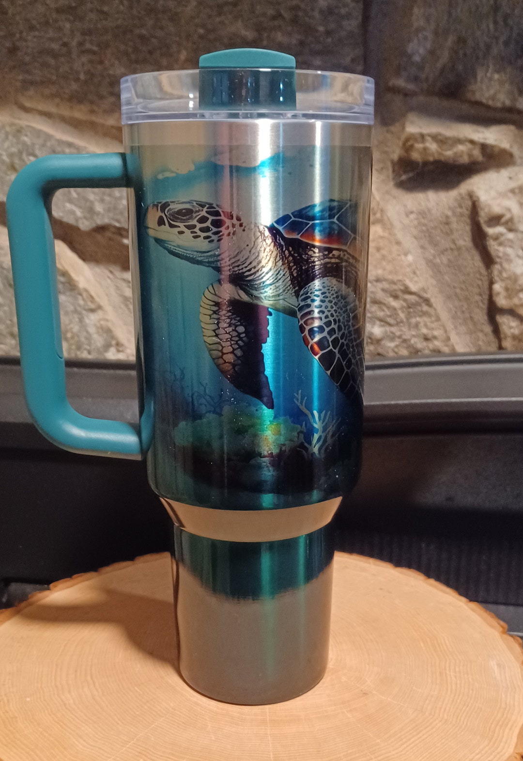 New Custom Stanley Tumbler 40oz Pine Gradient Stainless Steel Quencher ...