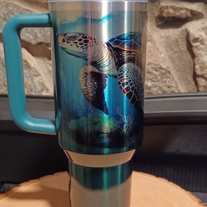 New Custom Stanley Tumbler 40oz Pine Gradient Stainless Steel Quencher ...