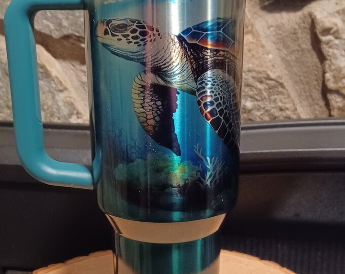 New Custom Stanley Tumbler 40oz Pine Gradient Stainless Steel Quencher ...