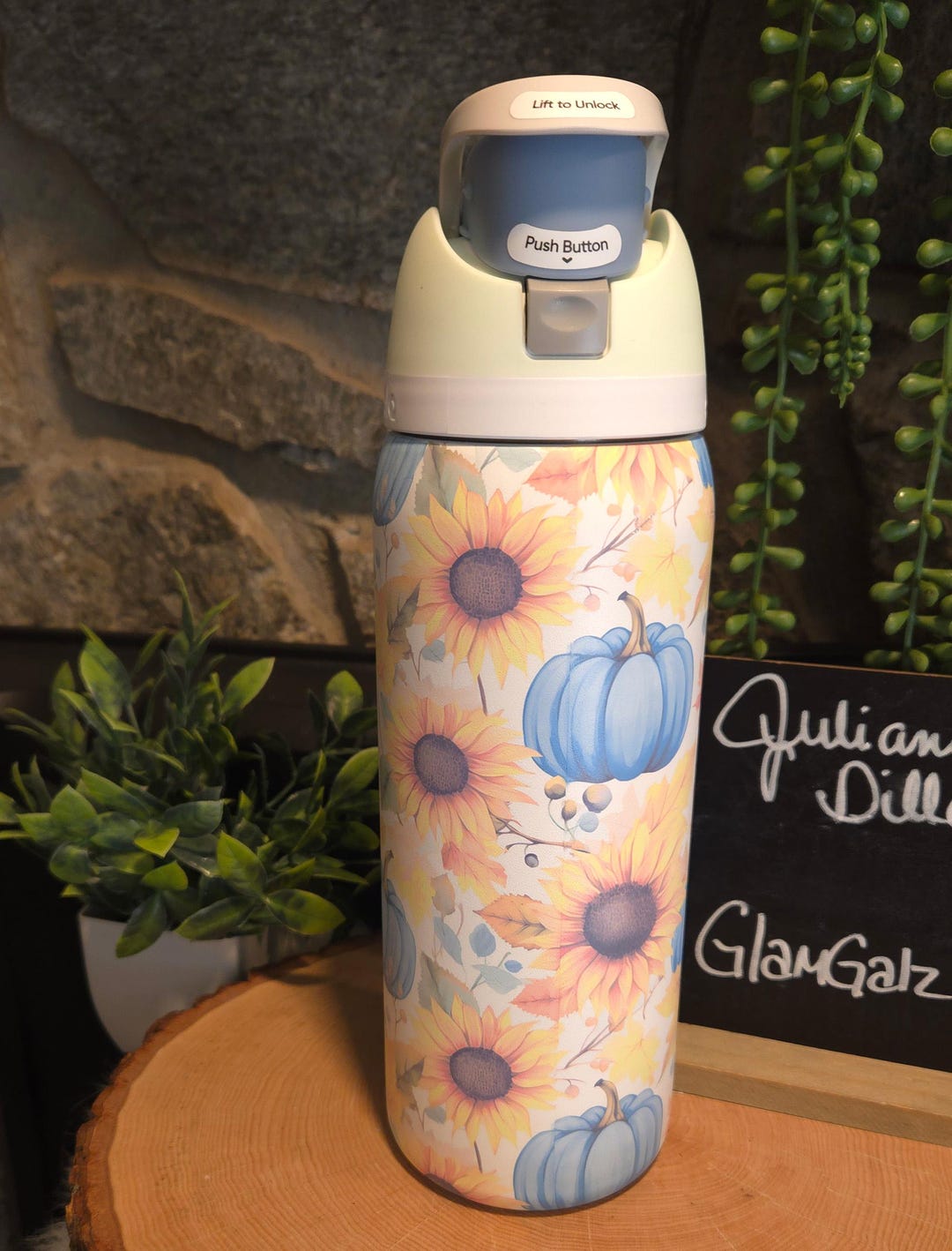 Pumpkin and Sunflower Owala 32oz Freesip Iced Breeze - Etsy