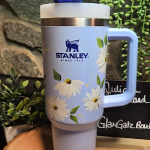 New Stanley 40oz Quencher OG Cornflower With Hand Painted Daisies - Etsy