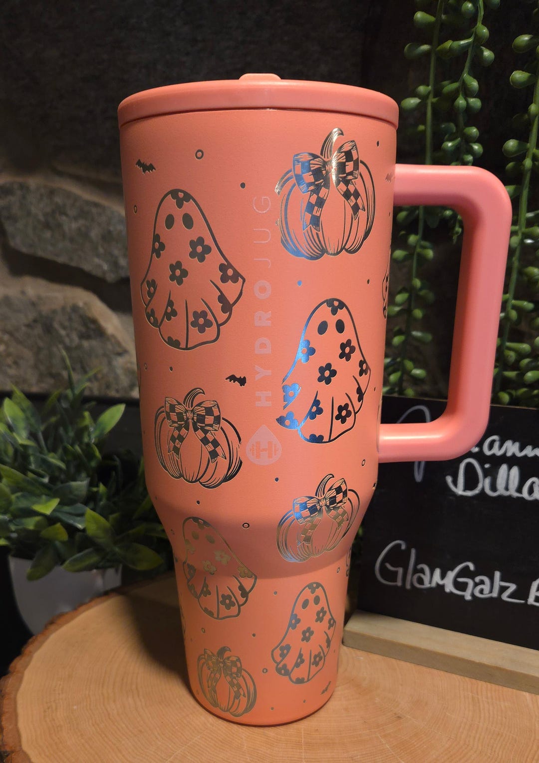 Engraved Halloween Themed 40oz Summer Peach Hydrojug Traveler - Etsy