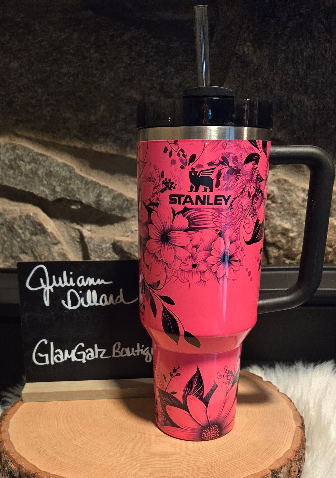 New Stanley 40oz Electric Pink Stainless Steel Quencher Sublimated With ...