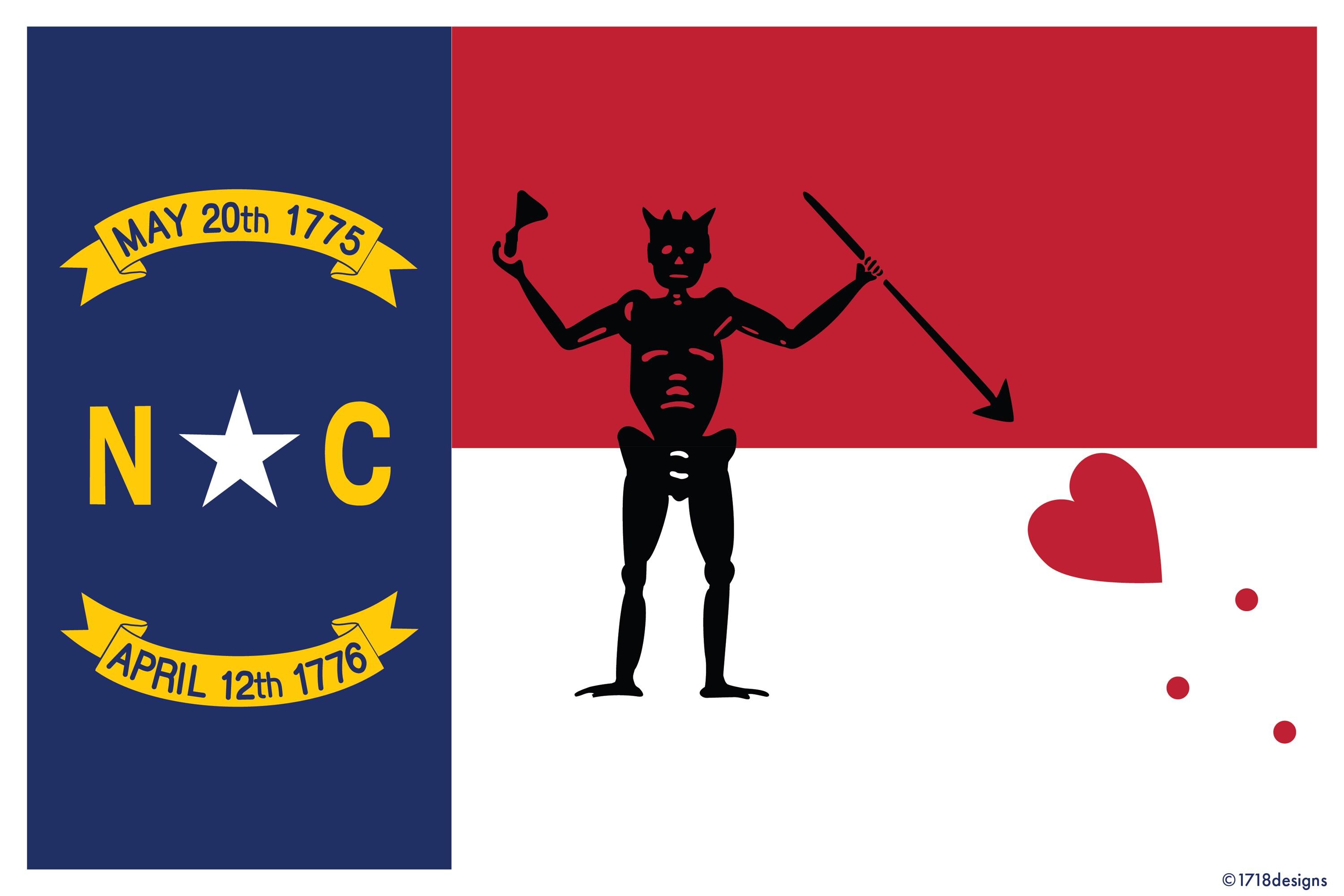 Nc/blackbeard Flag Sticker - Etsy