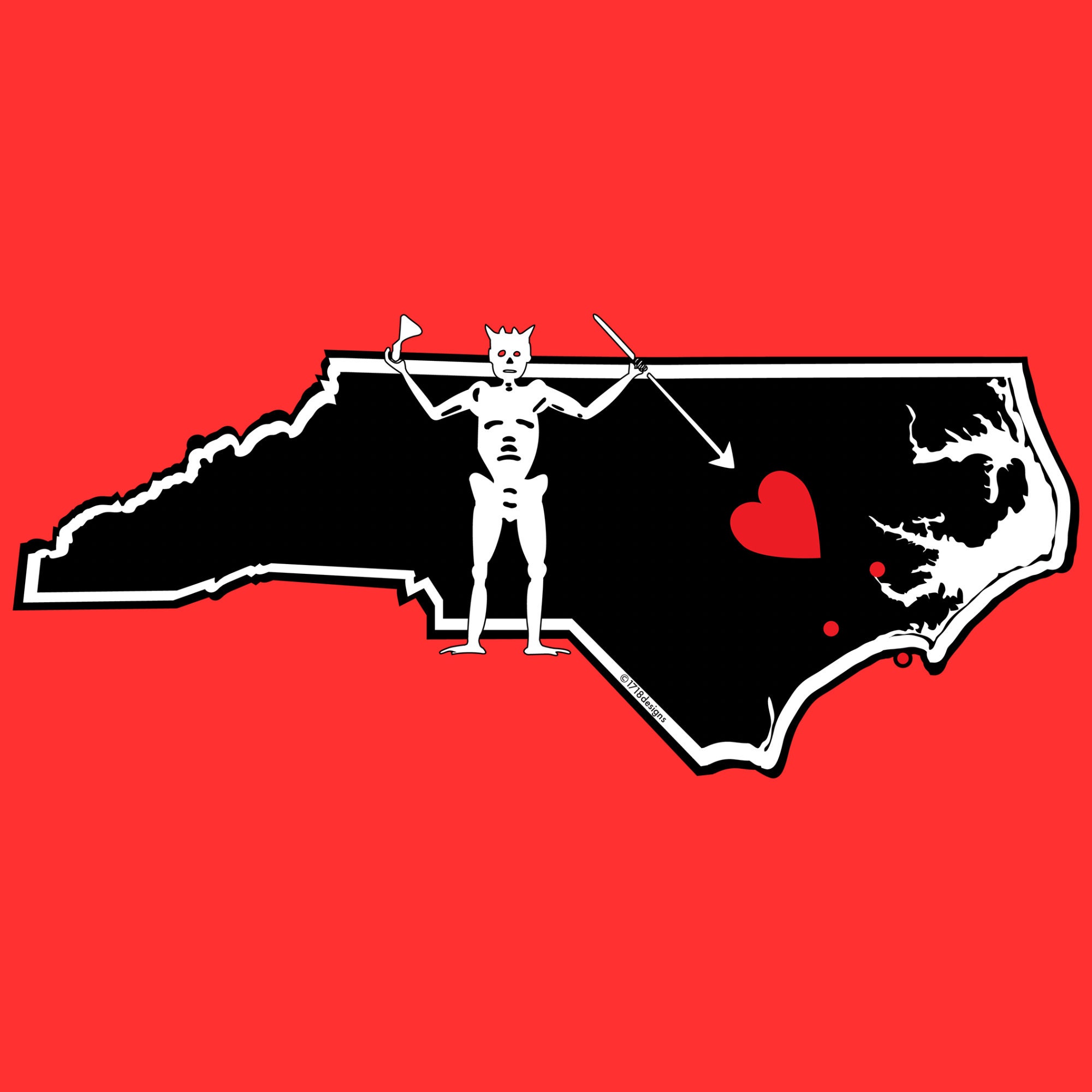 NC Blackbeard Sticker 2.0 - Etsy