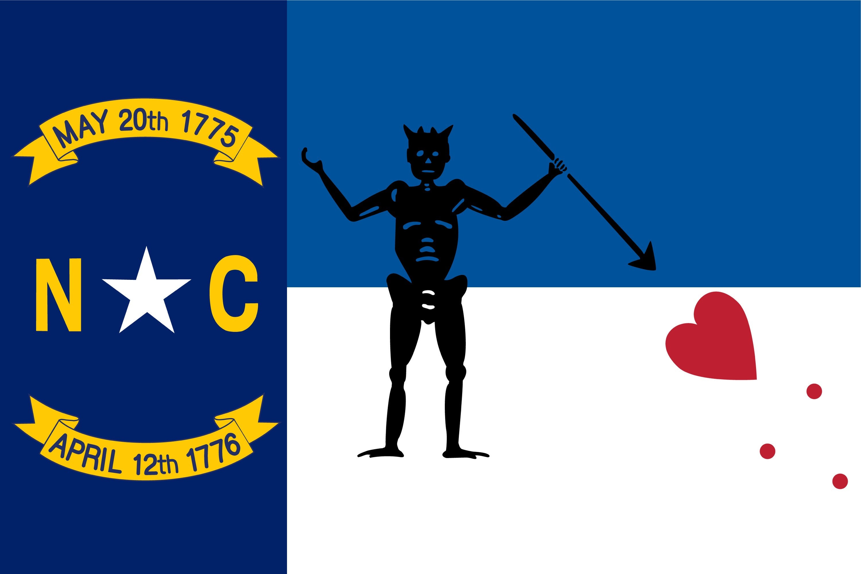 Blackbeard NC Flag Sticker - Etsy