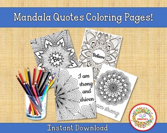 Positive Mindset Coloring Pages - Etsy