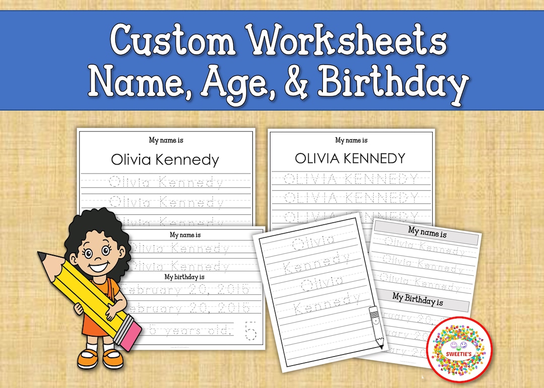 Custom Name Tracing Practice. Learn to Write Name, Practice Writing ...
