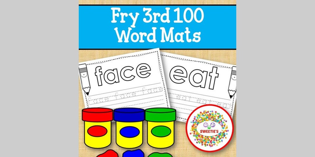 Fry's 3rd 100 Sight Words Activity Mats: Build, Trace, Write (PDF ...