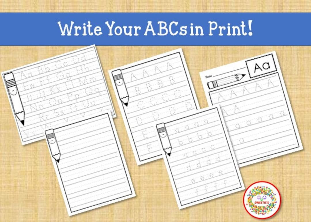 Print Handwriting Practice Worksheets, Alphabet Tracing, Learn to Print ...