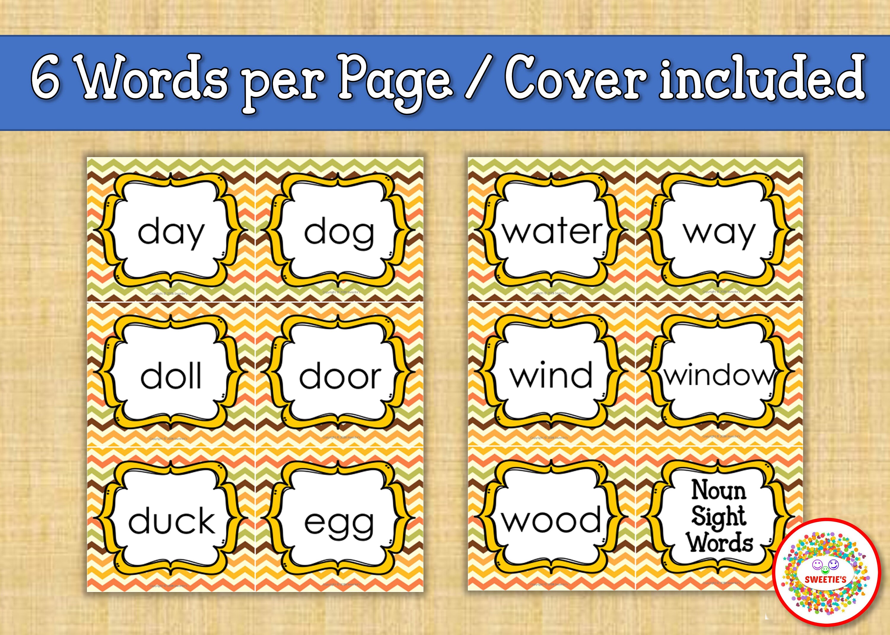 Fall Colors Sight Word Flash Cards: Prek-3rd Grade (PDF) - Etsy