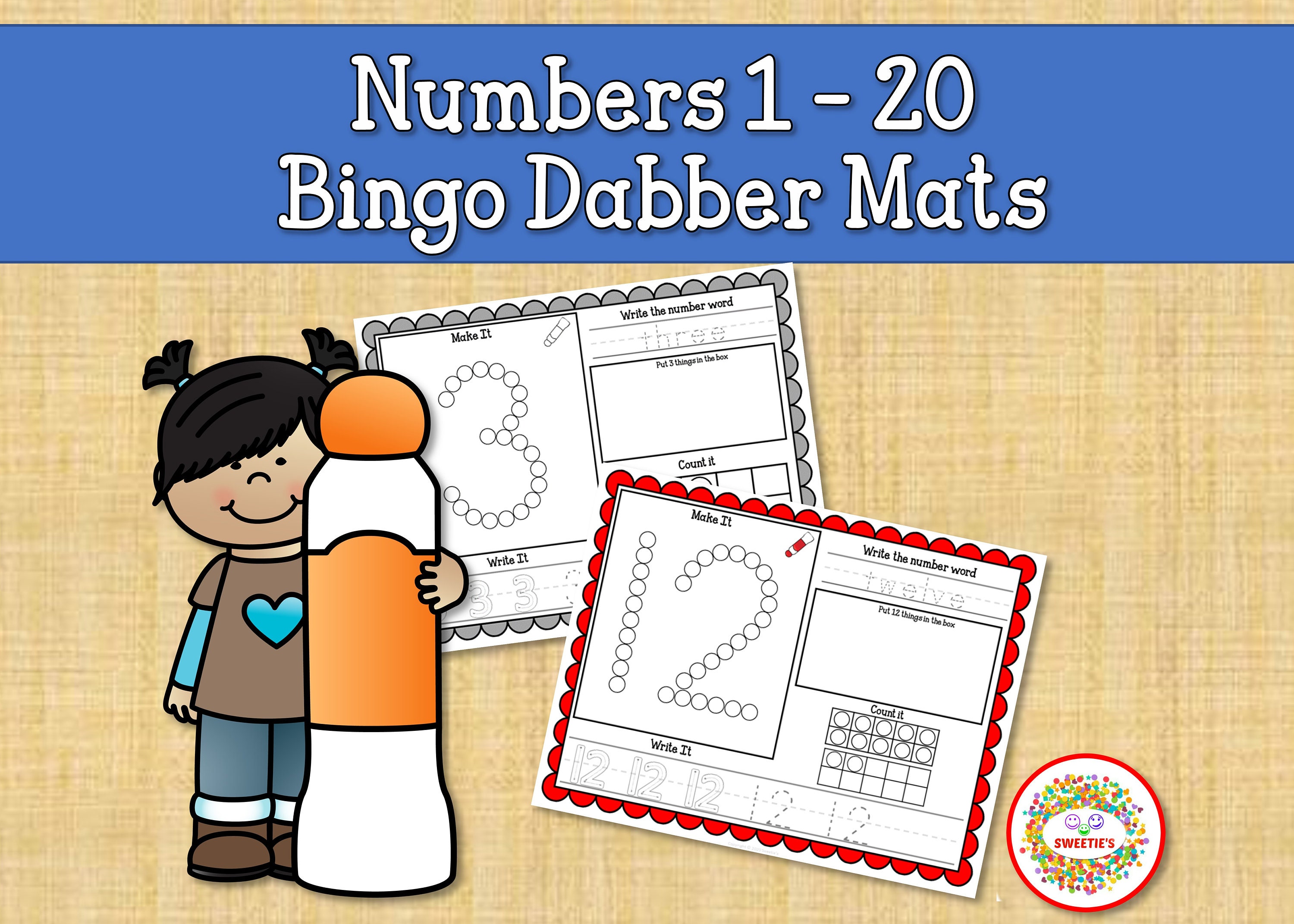 Numbers and Counting 1 to 20 Printable Activity Preschool - Etsy