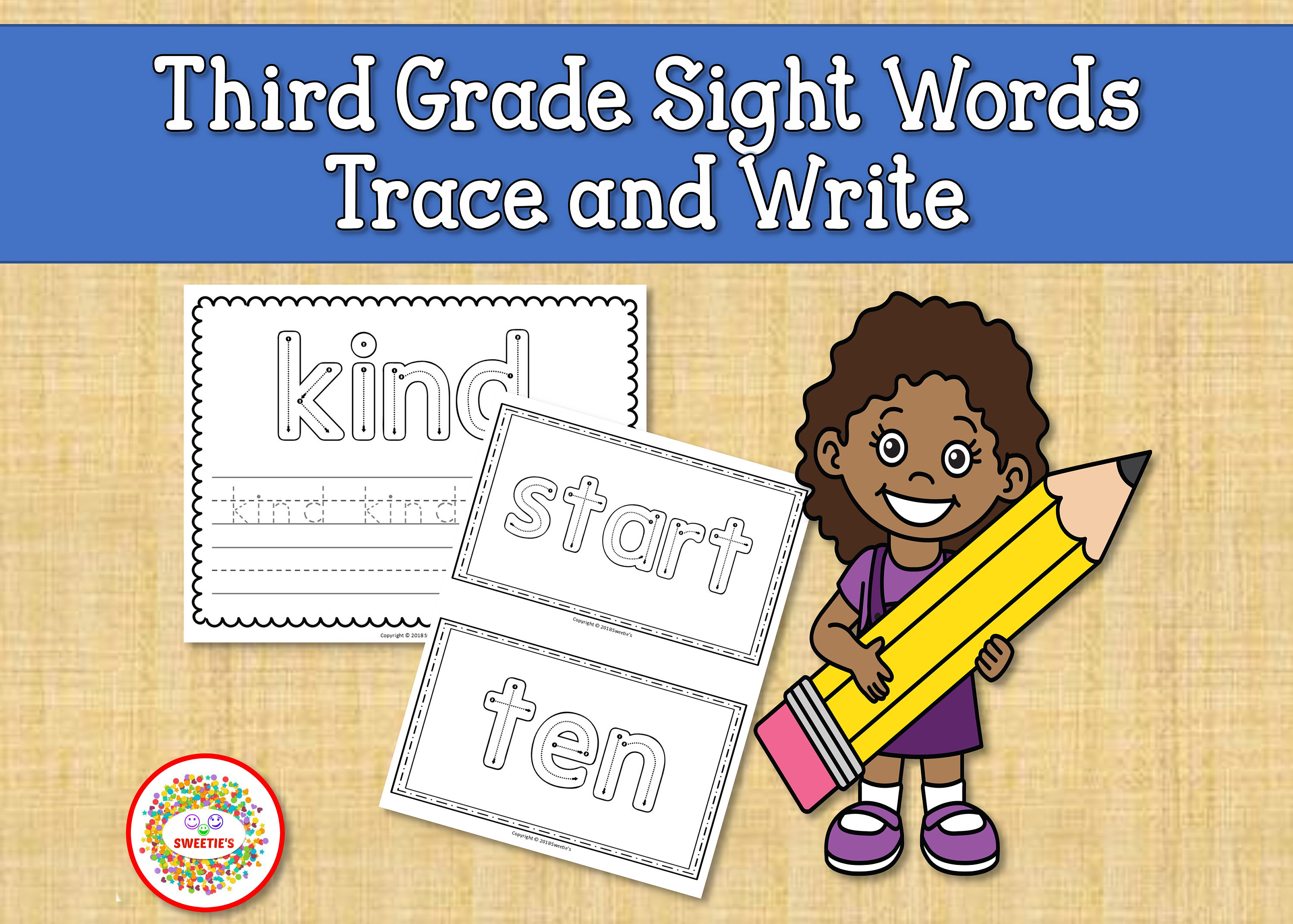 Sight Words Practice Worksheets Third Grade Sight Words | Etsy