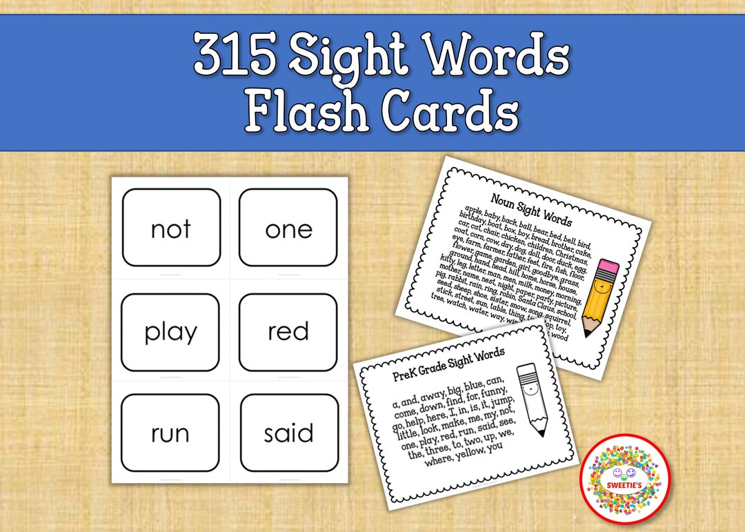 Sight Word Flash Cards, Dolch Sight Words, Flashcards Printables, Sight ...