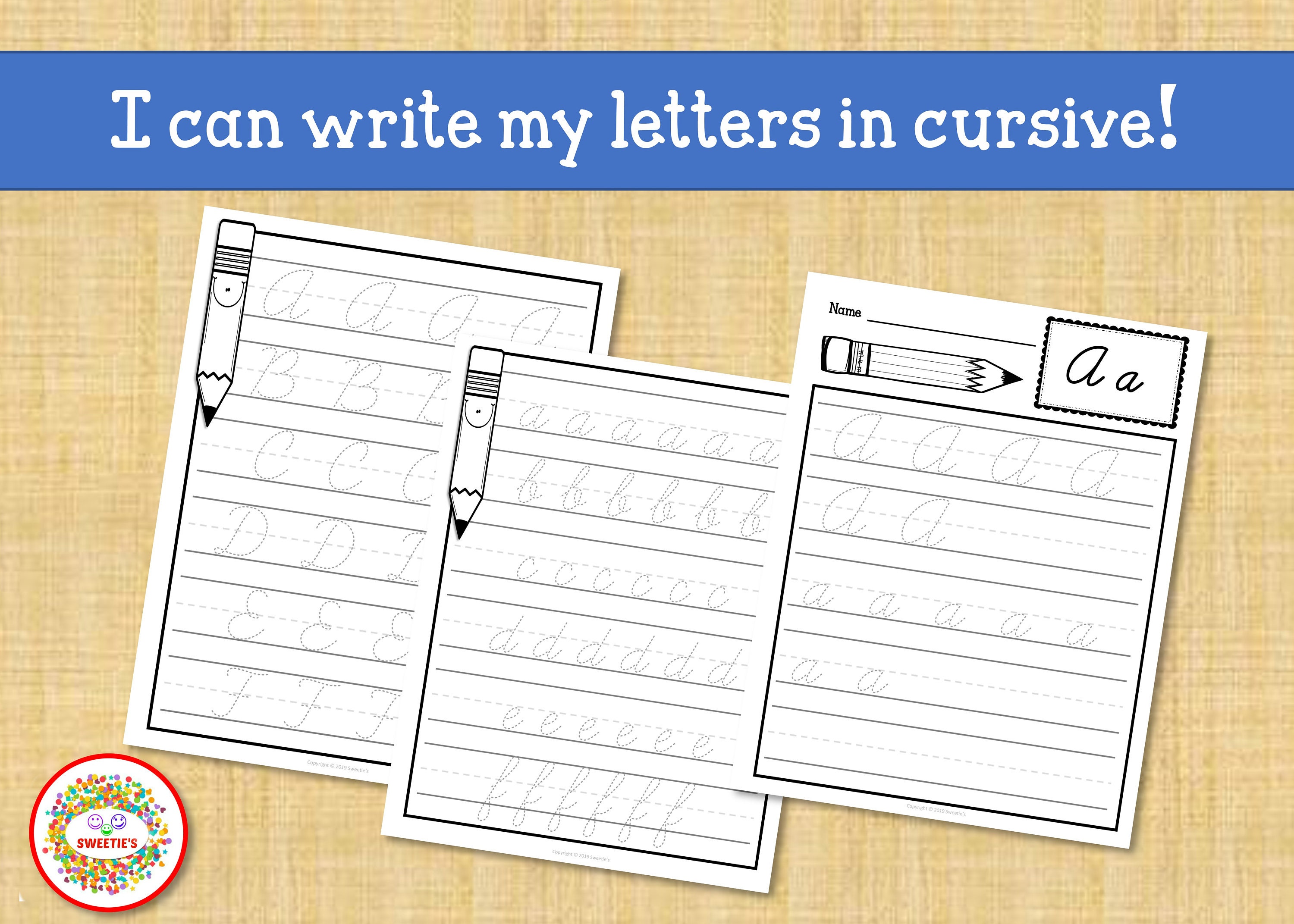 Cursive Handwriting Practice Worksheets, Alphabet Tracing, Cursive ...