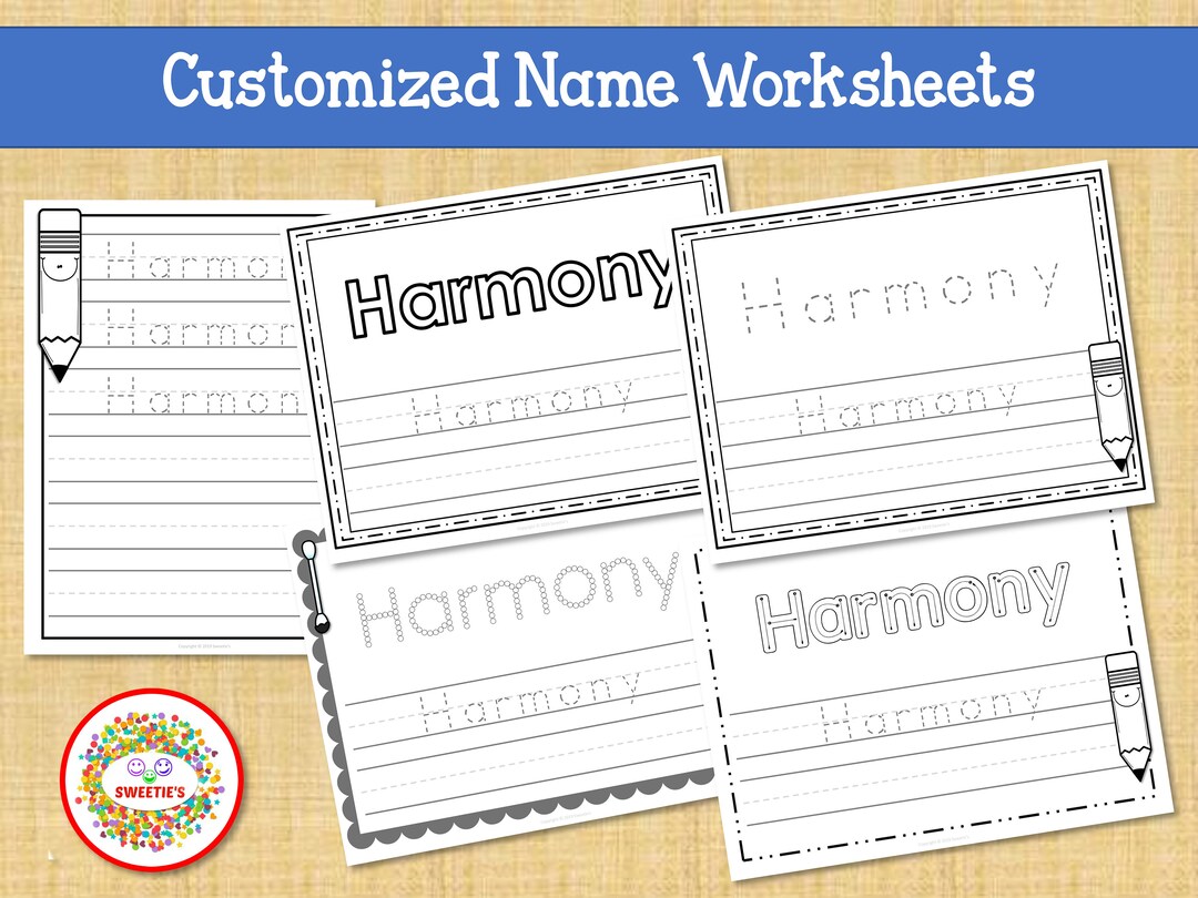 Name Tracing Worksheet Learn to Write Custom Name Worksheet Practice ...