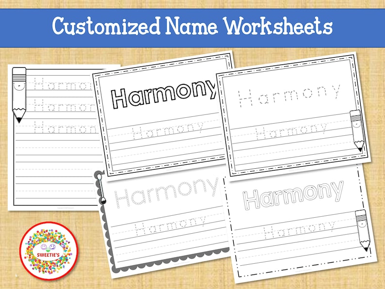 Name Tracing Worksheet Learn to Write Custom Name Worksheet Practice ...