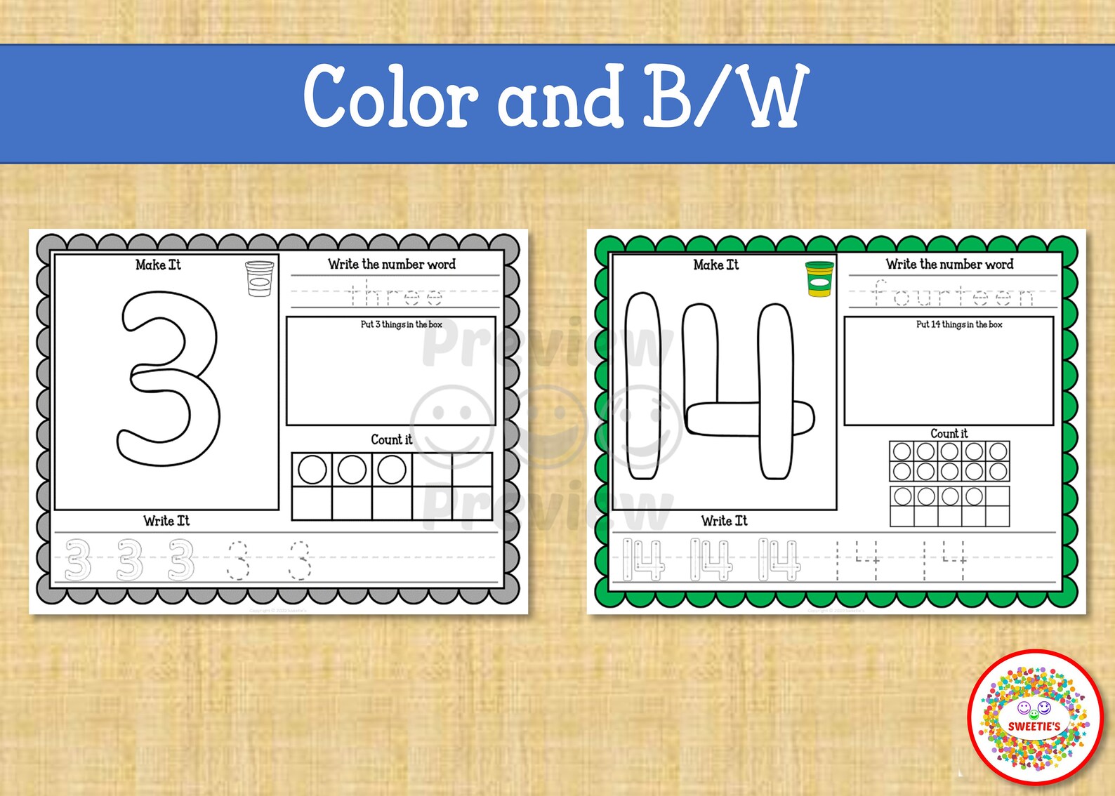 Numbers and Counting 1 to 20 Printable Activity, Preschool Math ...