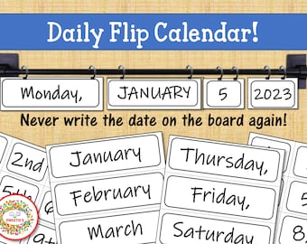 Magnetic Flip Calendar - Etsy