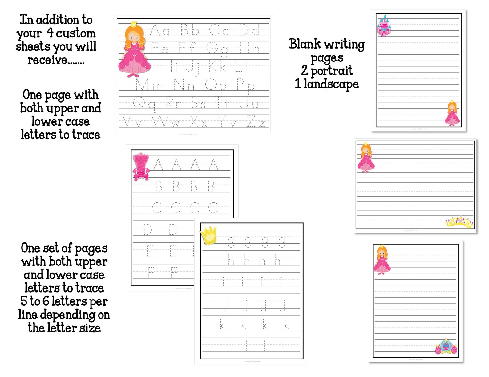 Custom Name Tracing Practice. Princess Custom Name Worksheet - Etsy