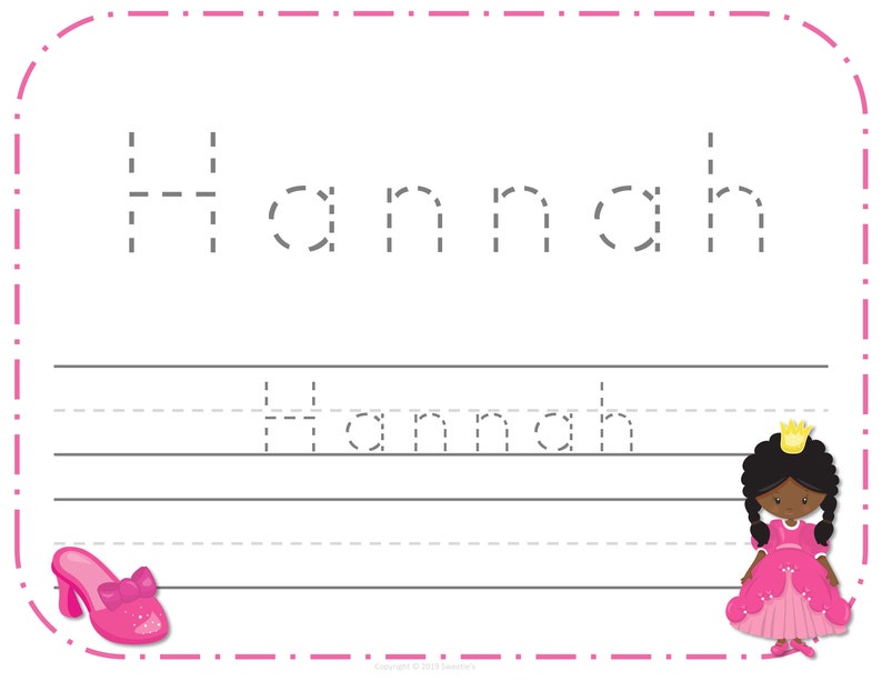 Custom Name Tracing Practice. Princess Custom Name Worksheet ...