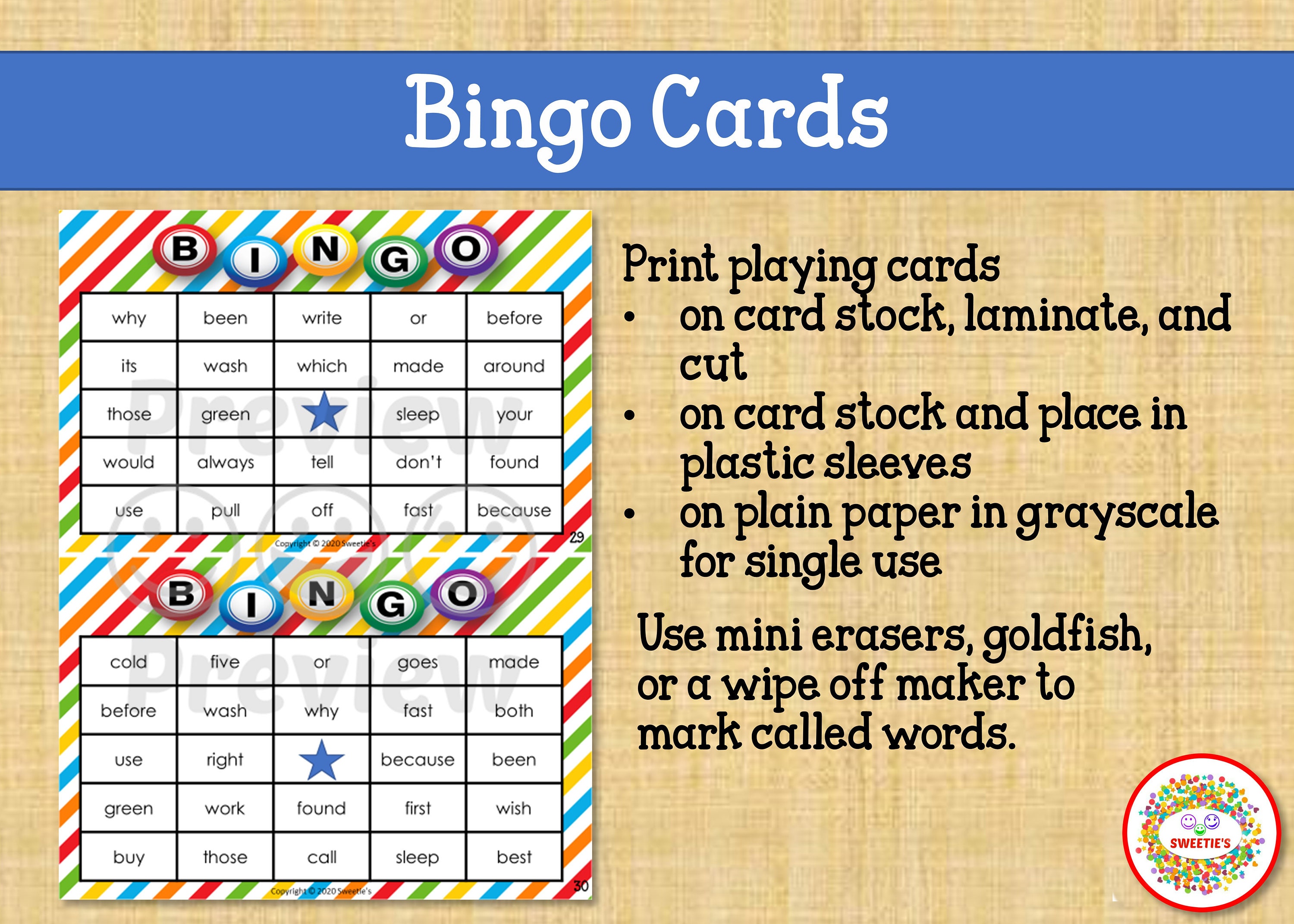 Sight Words Bingo Second Grade Sight Words Dolch | Etsy