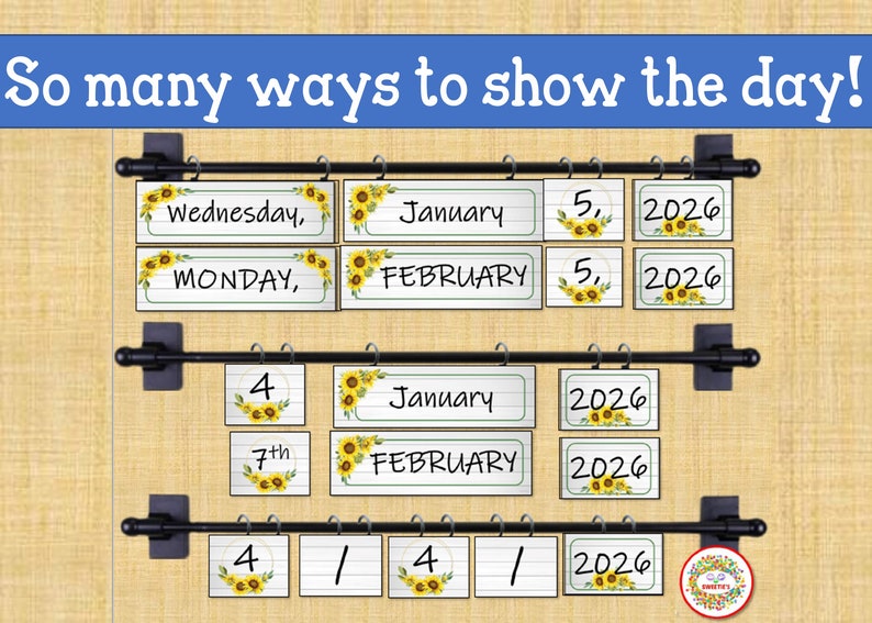 Classroom Calendar Flip Calendar Magnetic Curtain Rod Calendar ...