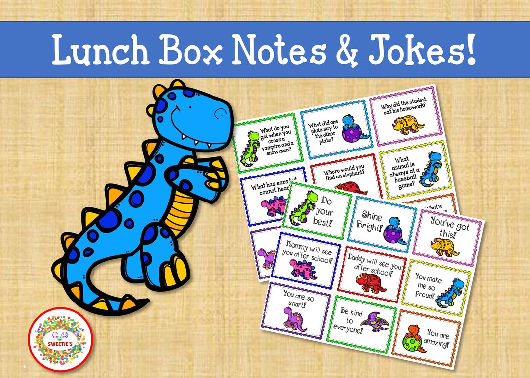 Printable Lunch Box Notes, Lunch Box Cards, Kids Lunchbox Jokes ...