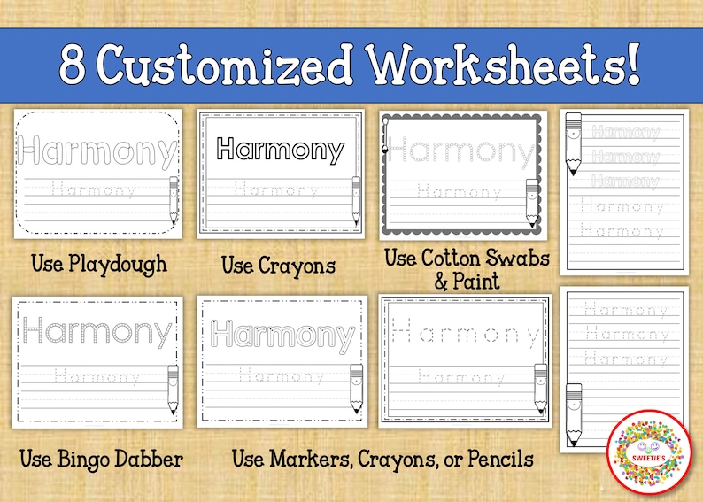 Name Tracing Worksheet Learn to Write Custom Name Worksheet Practice ...