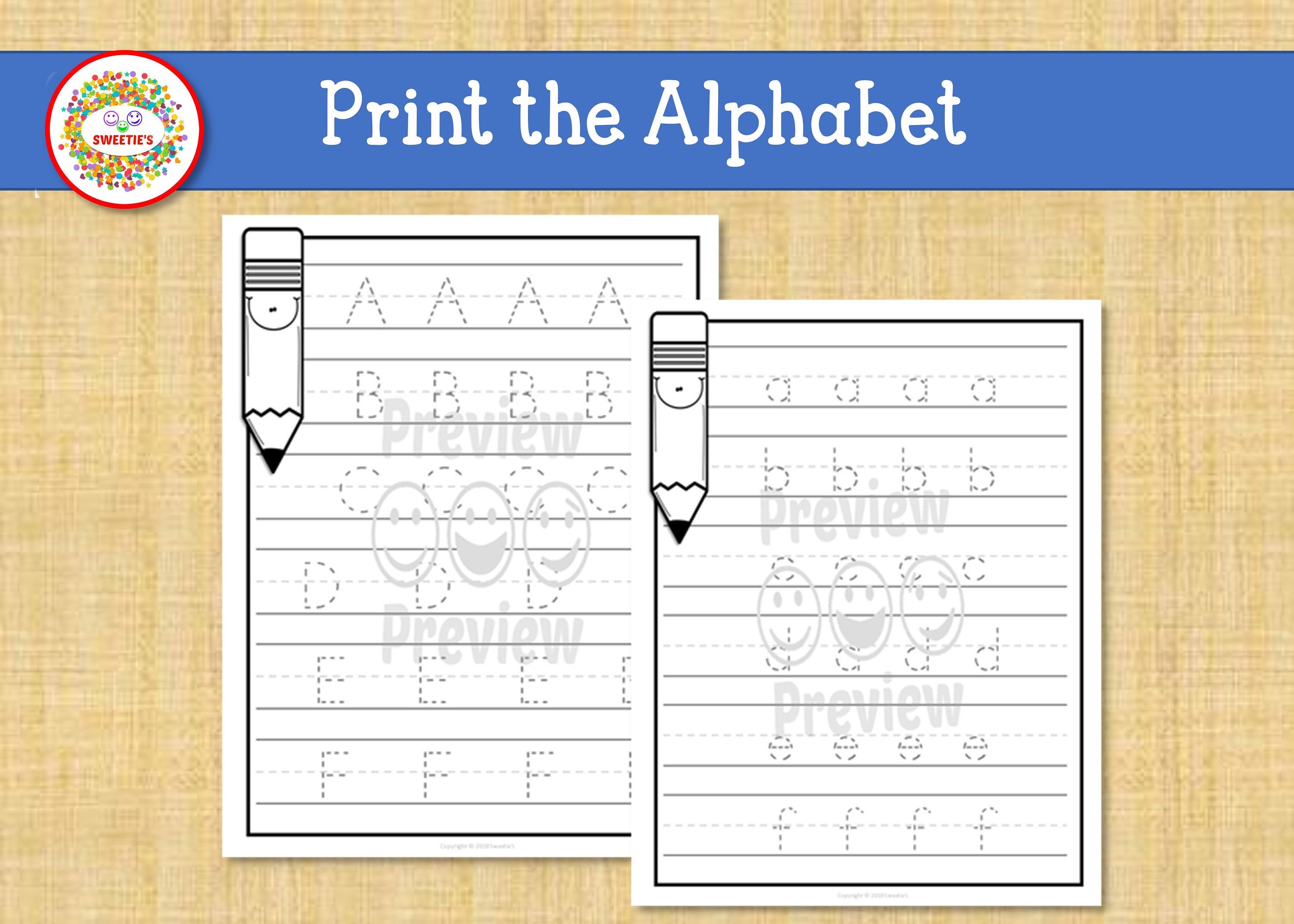 Print Handwriting Practice Worksheets, Alphabet Tracing, Learn to Print ...