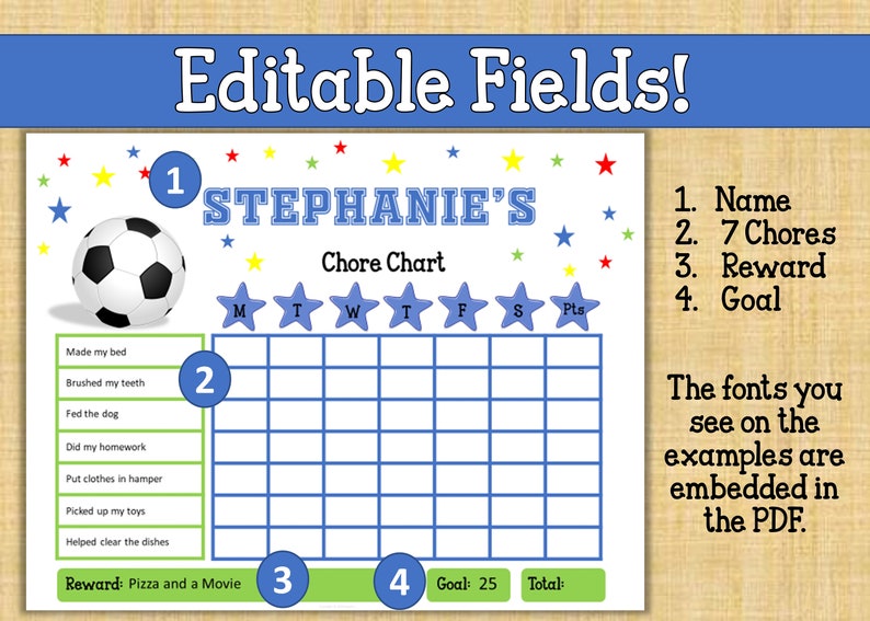 Kids Chore Charts, Childrens Chore Charts, Reward Charts ...