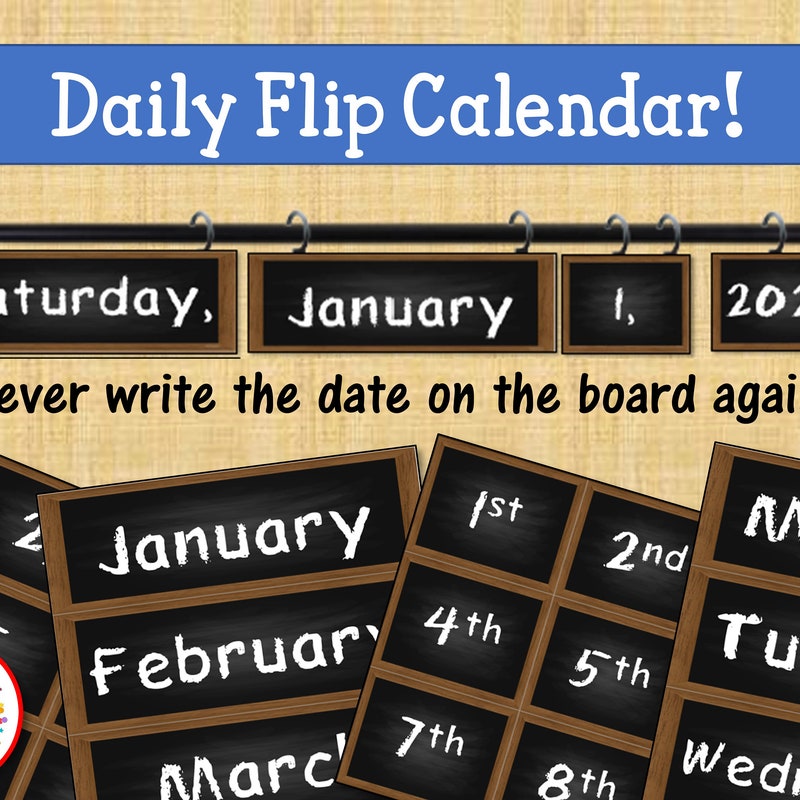 Chalkboard Calendar - Etsy