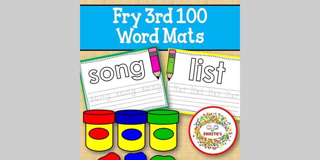 Fry's 3rd 100 Sight Words Activity Mats (digital Download) - Etsy