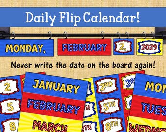 Magnetic Flip Calendar - Etsy