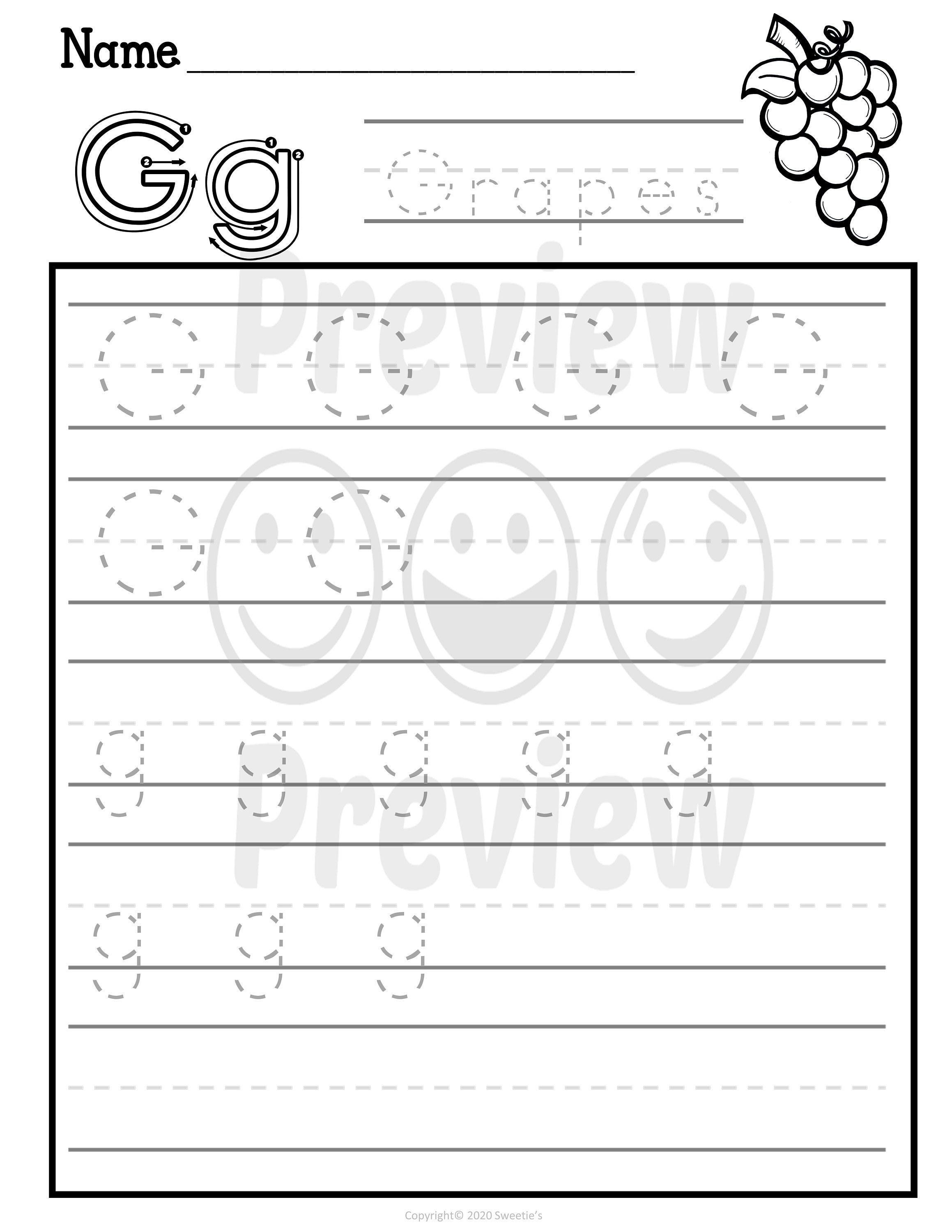 Handwriting Practice Worksheets, Alphabet Tracing Guide, Printing ...