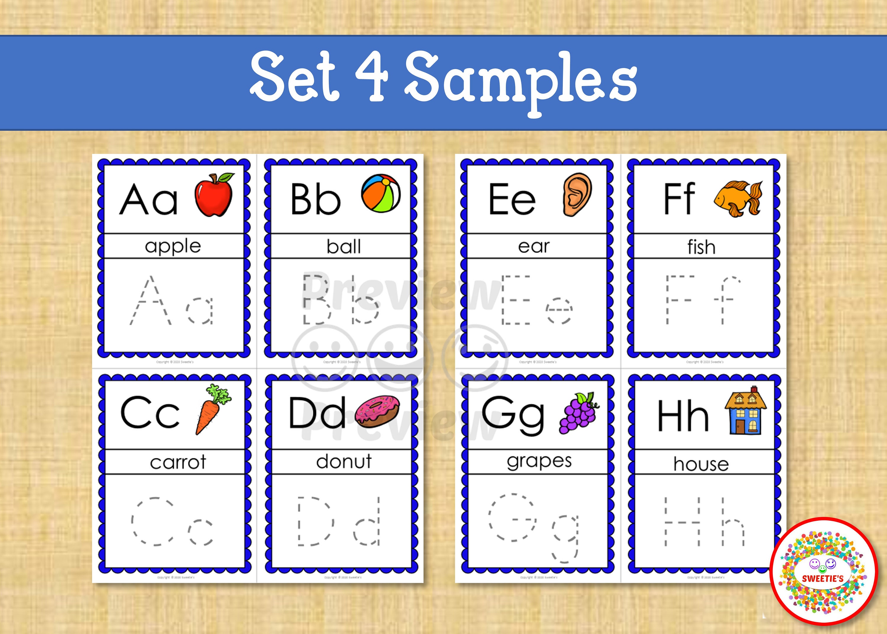 ABC Flash Cards Alphabet Flash Cards Alphabet Trace Cards - Etsy