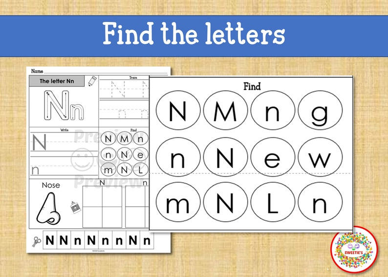 Alphabet Practice Worksheets, ABC Worksheets, Preschool Activity ...