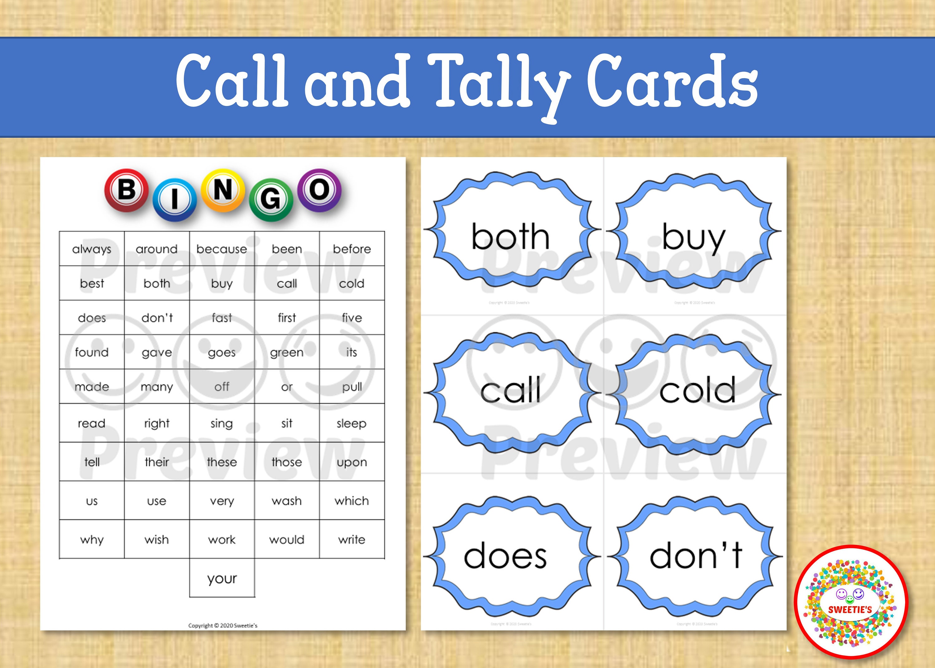 Sight Words Bingo Second Grade Sight Words Dolch | Etsy