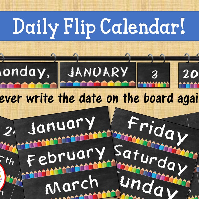 Chalkboard Calendar - Etsy
