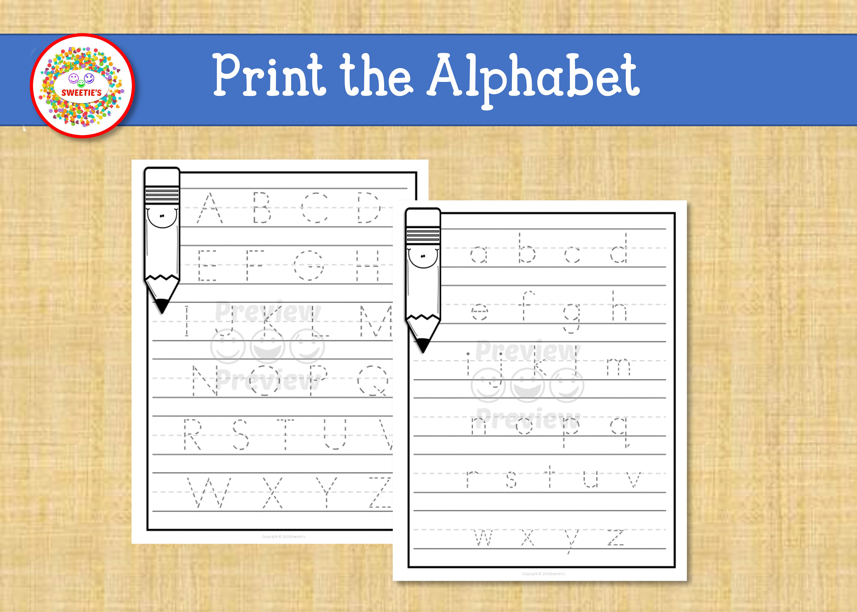 Print Handwriting Practice Worksheets, Alphabet Tracing, Learn to Print ...