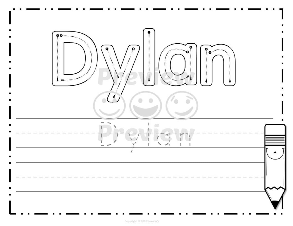 Name Tracing Worksheet Learn to Write Custom Name Worksheet Practice ...