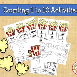 Numbers and Counting 1 to 10 Printable Activity. Preschool Math ...