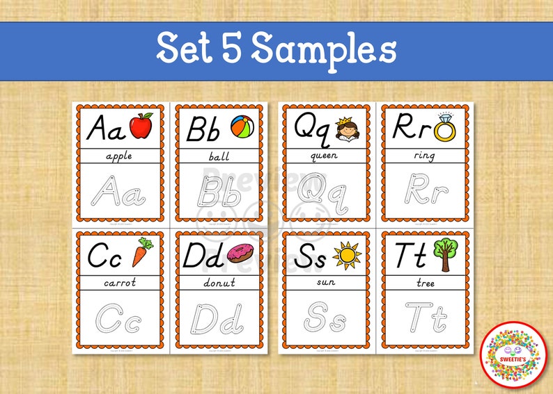 ABC Flash Cards Alphabet Flash Cards Alphabet Trace Cards - Etsy