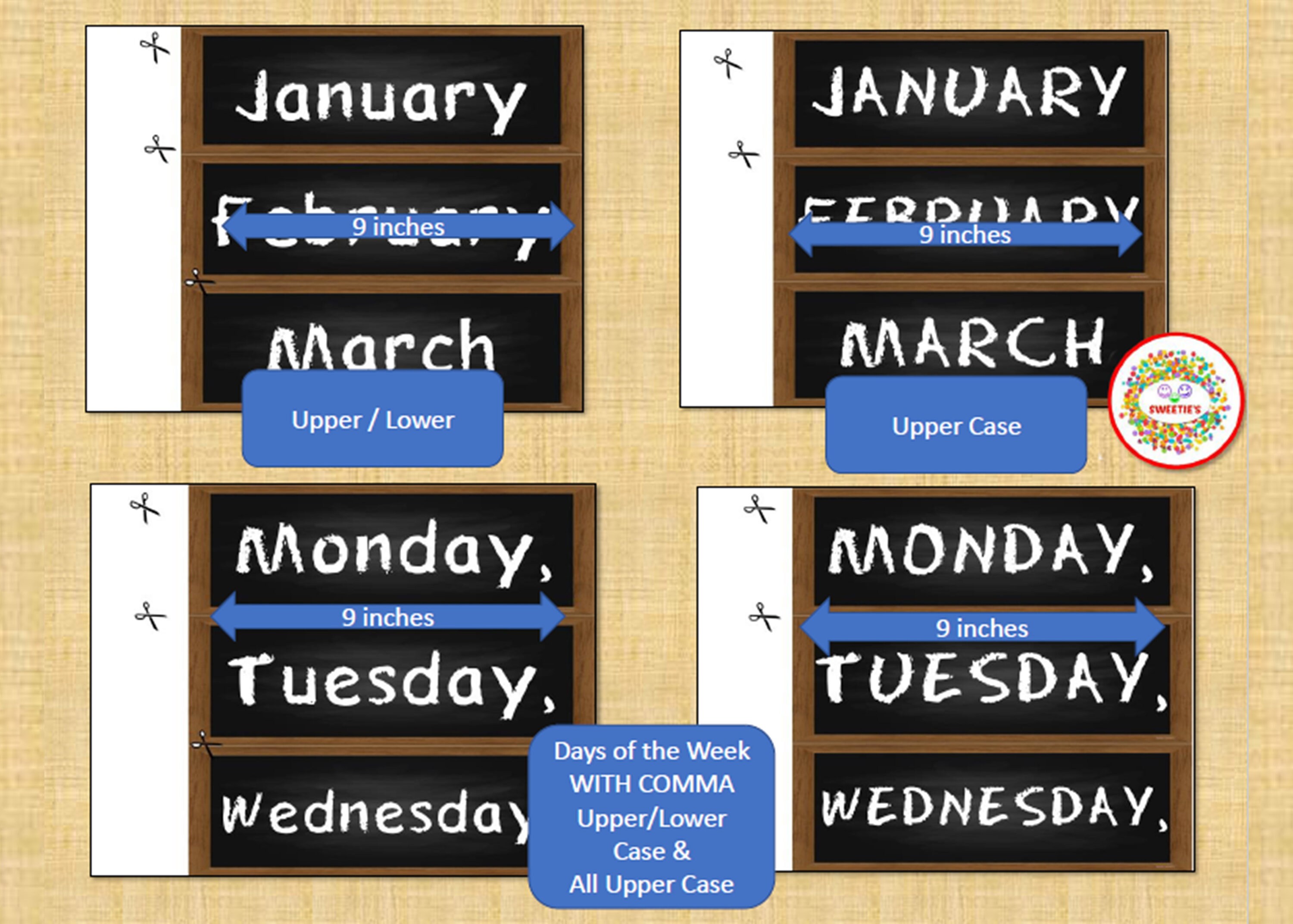 Classroom Calendar | Flip Calendar | Magnetic Curtain Rod Calendar ...
