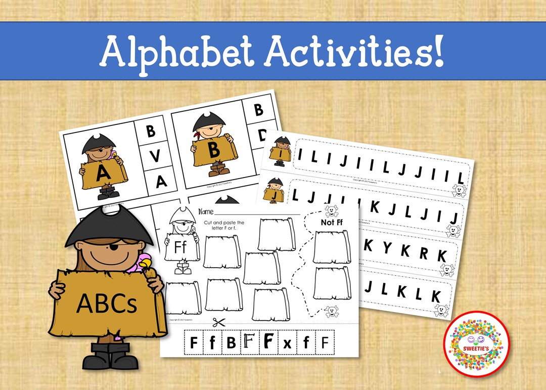 Alphabet Practice Worksheets, ABC Worksheets, Preschool Activity ...