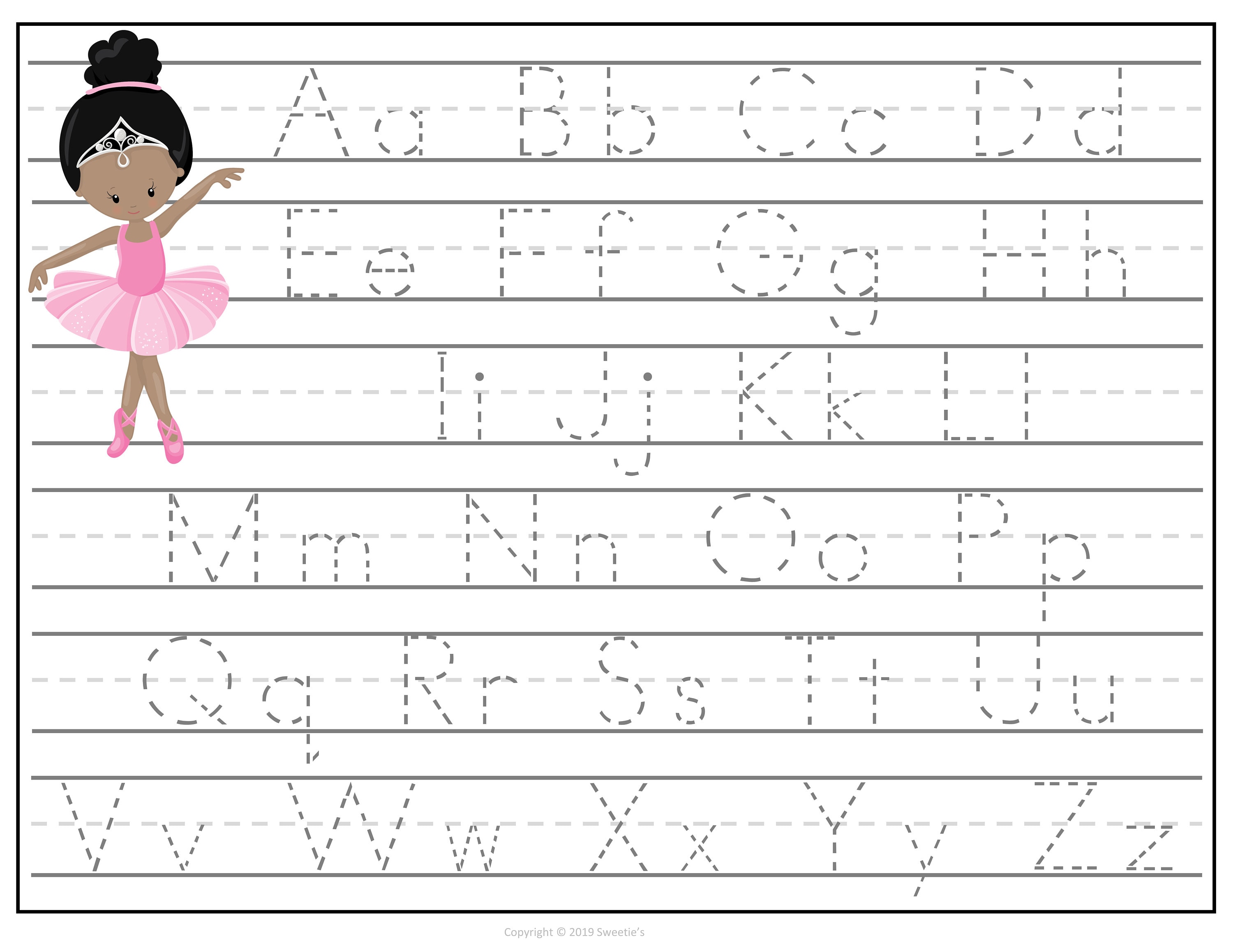 Custom Name Tracing Practice. Ballerina Ballet Custom Name Worksheet ...