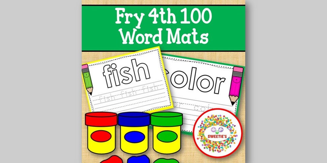 Fry's 4th 100 Sight Words Activity Mats (digital Download) - Etsy