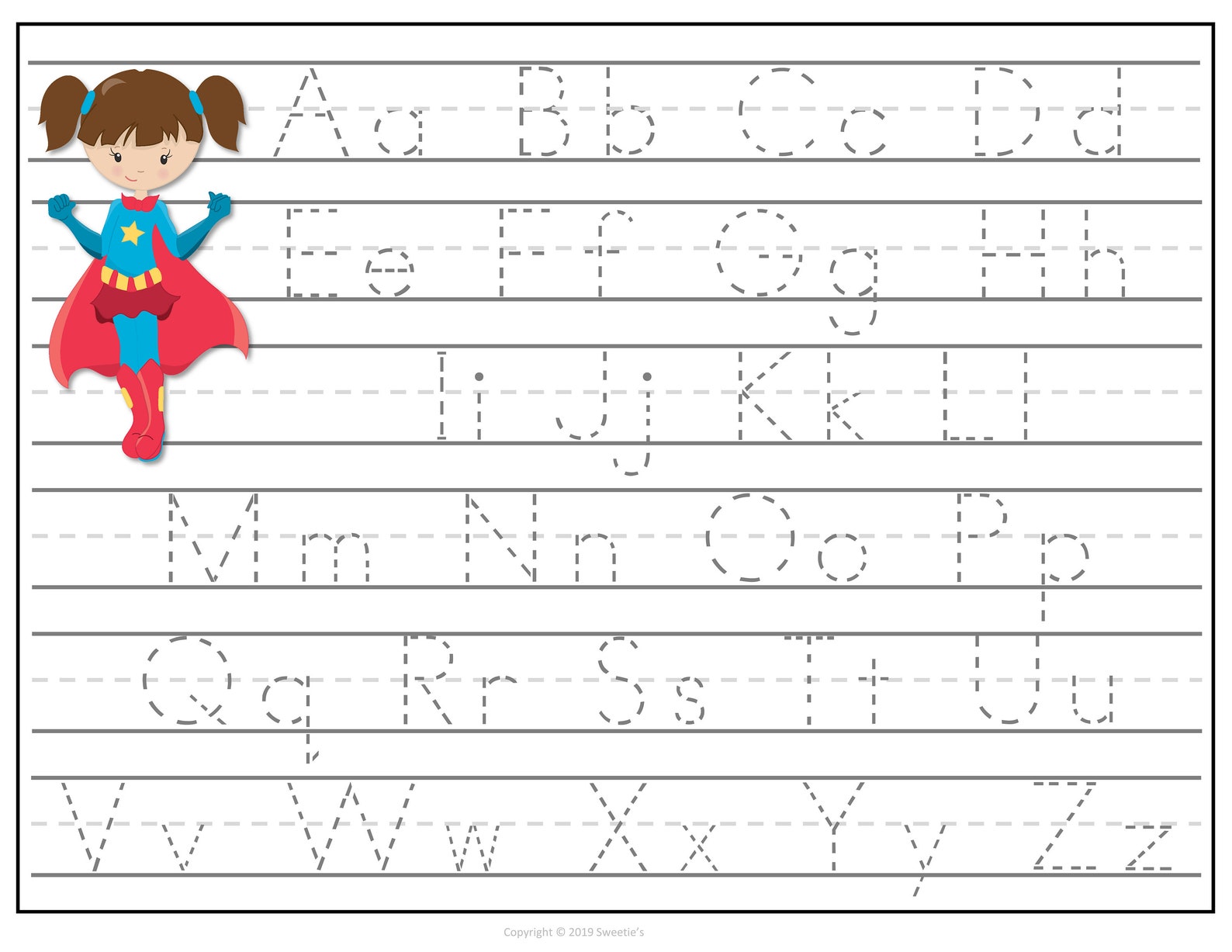 Custom Name Tracing Practice. Hero Superhero Super Hero Custom - Etsy