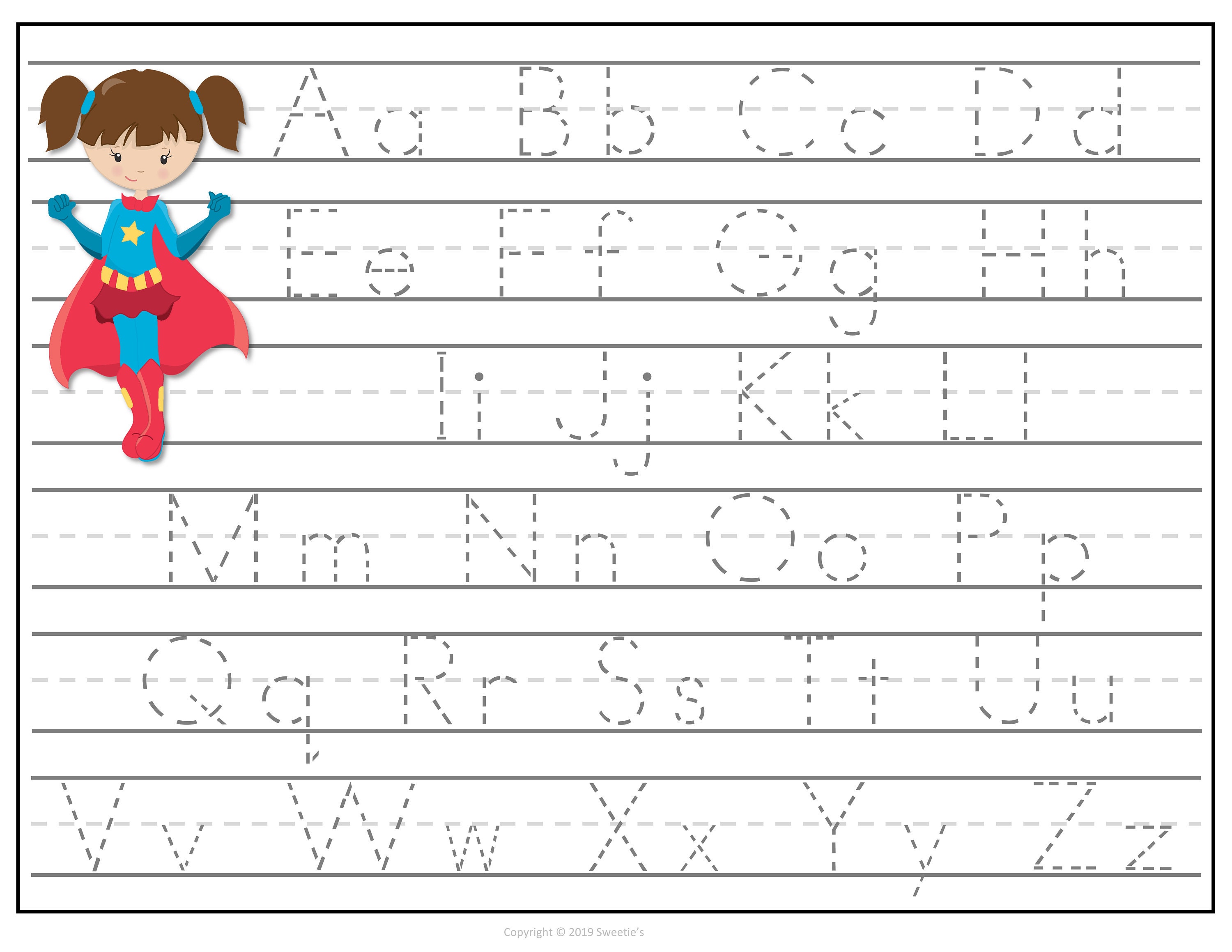 Custom Name Tracing Practice. Hero Superhero Super Hero Custom - Etsy