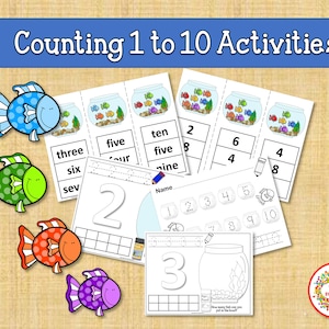 Numbers and Counting 1 to 10 Printable Activity. Preschool Math ...